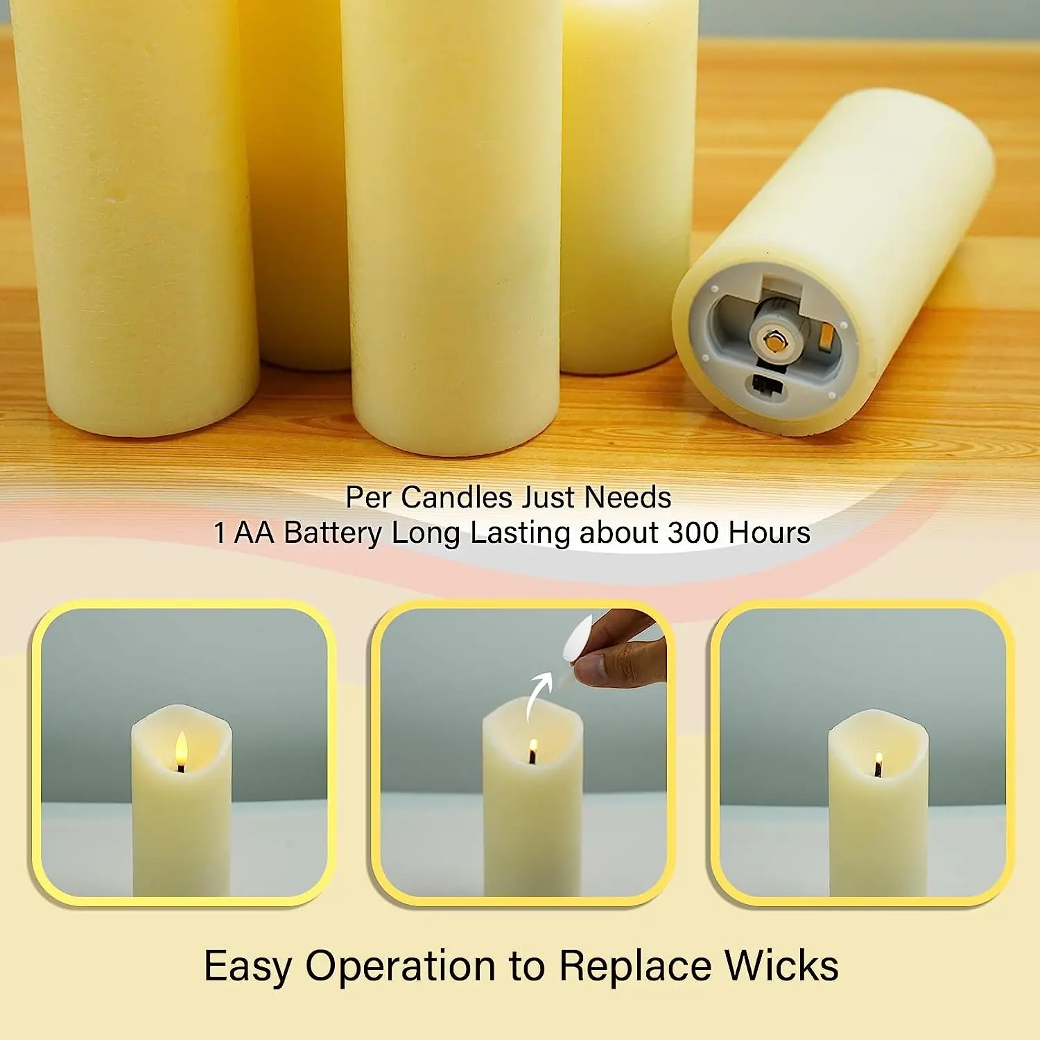 Flameless Flickering Led Candle Lights For Christmas Wedding Home ...