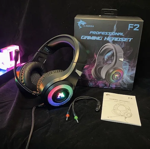 J-ankka F3 Rgb Gaming Headset Wired Gaming Headphone With Splitter Work ...