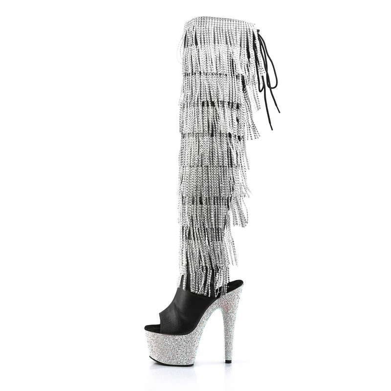 Fringe Gothic Exotic Dancer Boots Over-the-knee Boots 17cm Summer ...