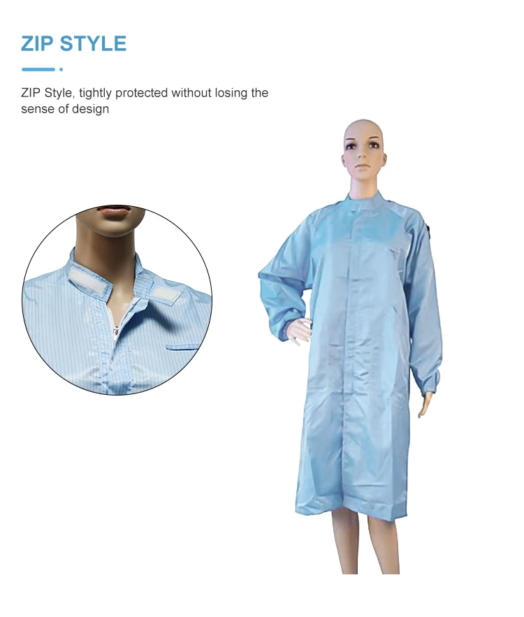 Oem Antistatic Esd Cleanroom Garment High Temperature Sterilization ...