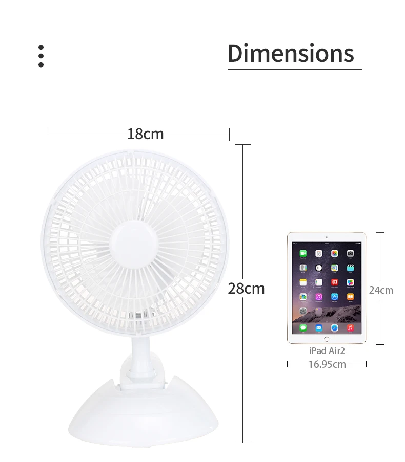 Home 6-inch Mini Electric Clamp Desktop Fan 2-in-1 Clip Small Fan ...