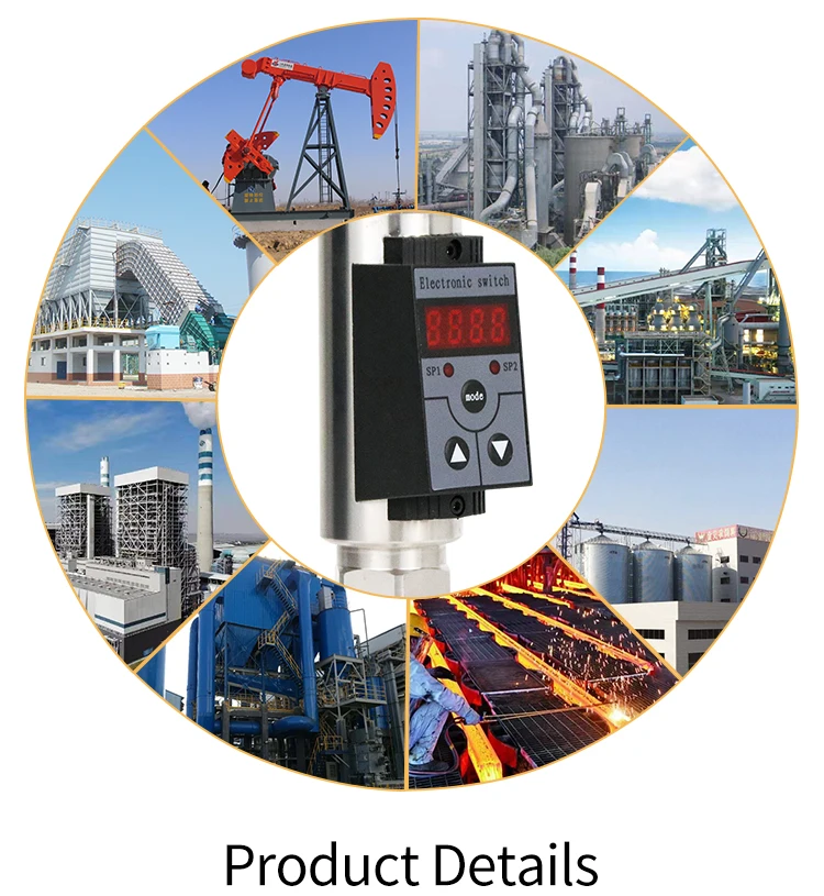 Pnp/npn/4-20ma/rs485 Sensor Water,Gas And Oil Negative Pressure Intelligent Digital Display ...