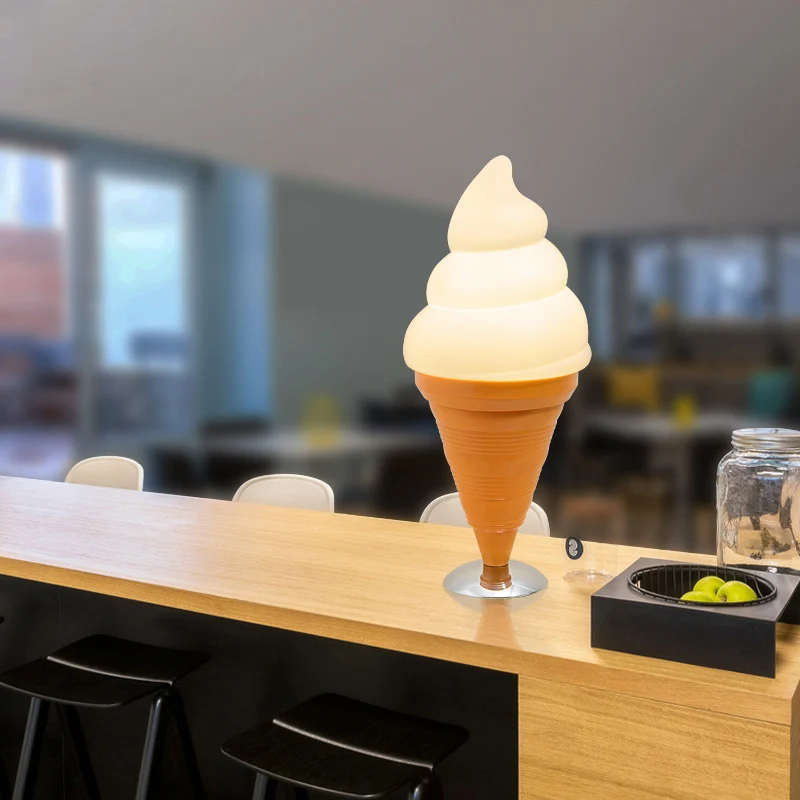 Creative Ice Cream Cone Dining Lamp for Cafes & Restaurants - LED Light ...
