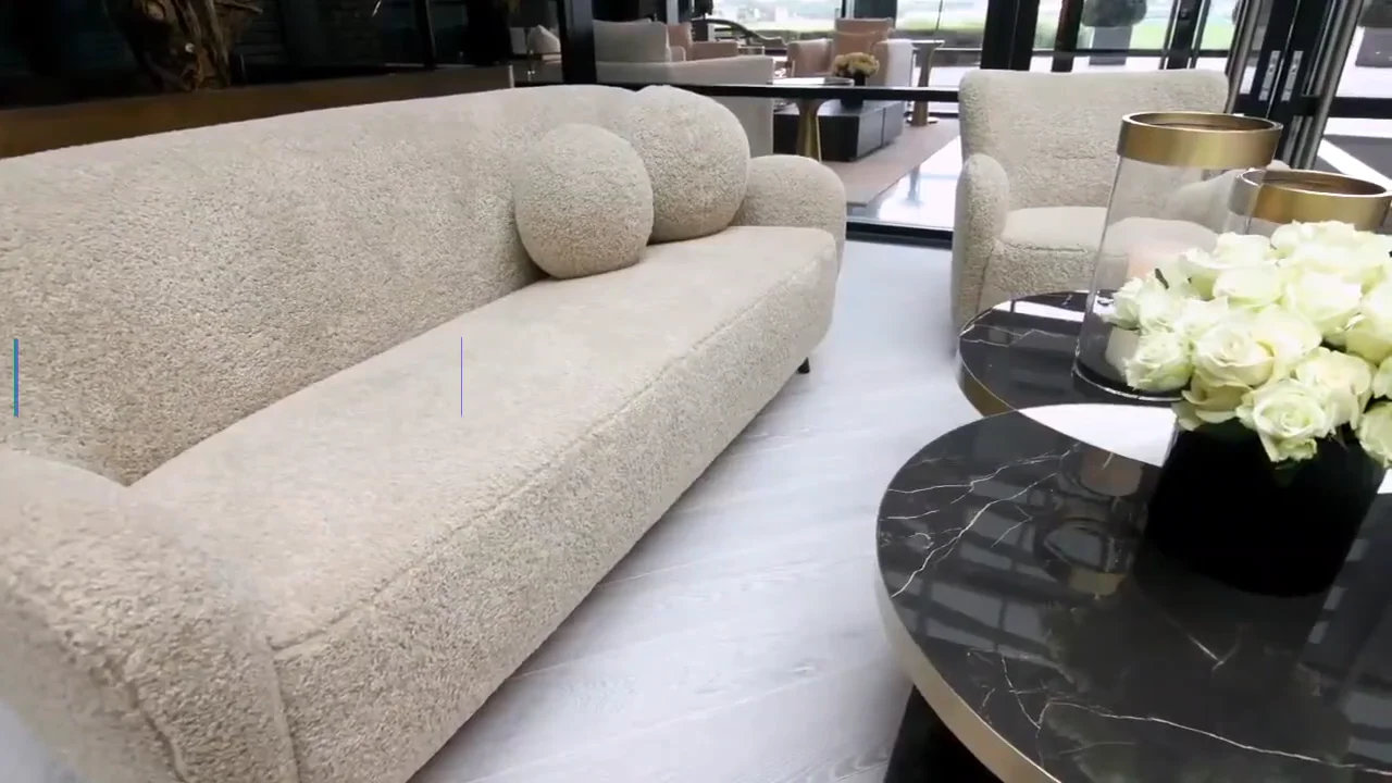 Modern Living Furniture Fabric Sofa Home Furniture Wool Handmade Sofa ...