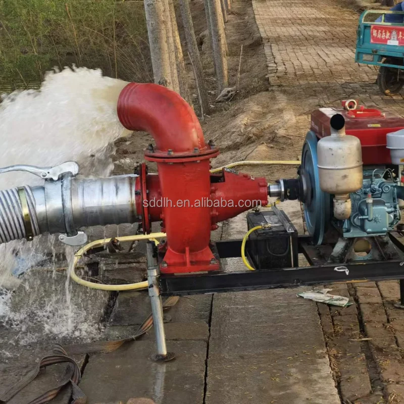 2 Wheel Trailer diesel Engine Agricultural Irrigation Pump 6 Inch ...