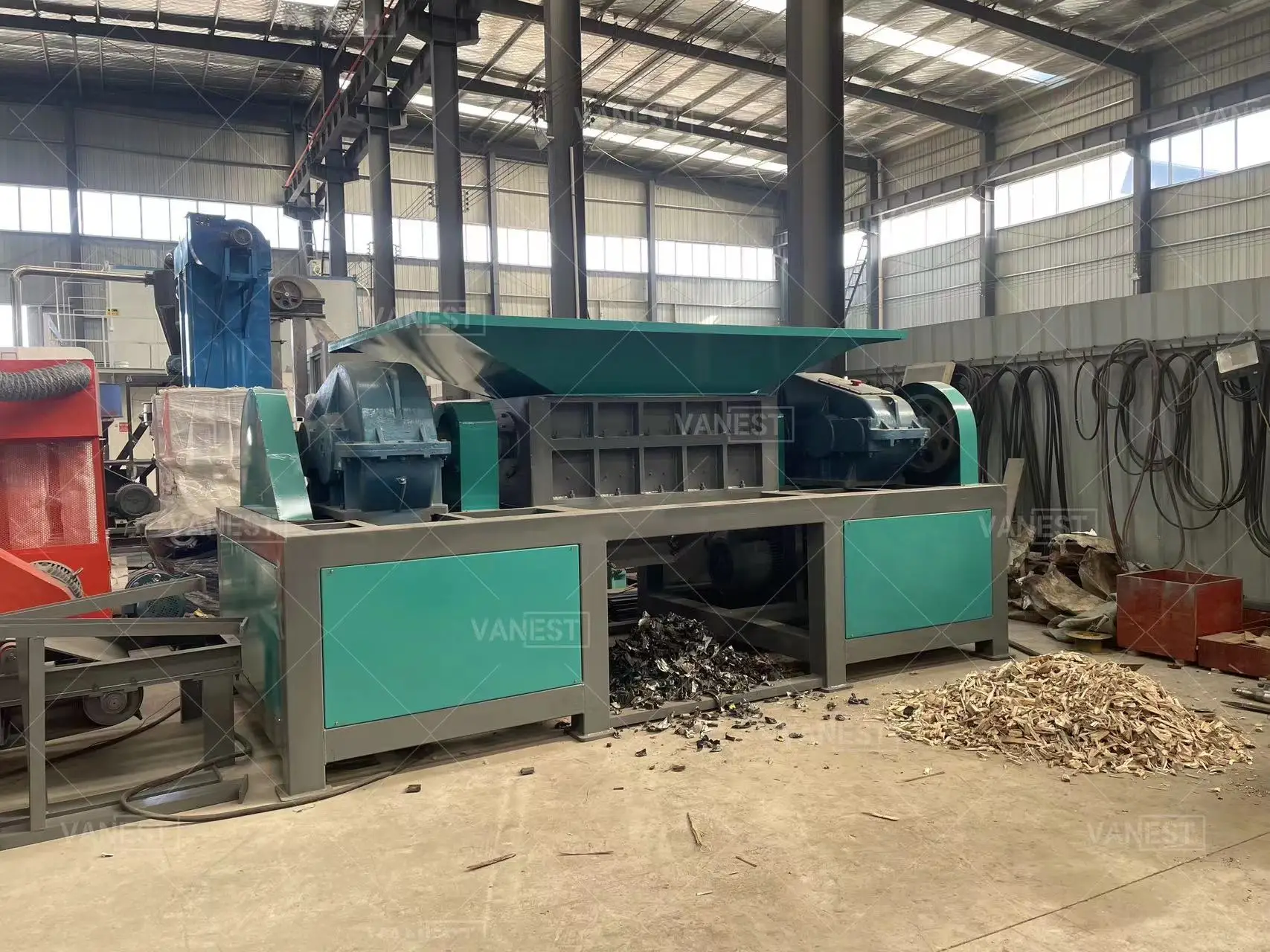 Vanest Oem Odm Twin Shaft Scrap Metal Plastic Shredder Machine Price ...