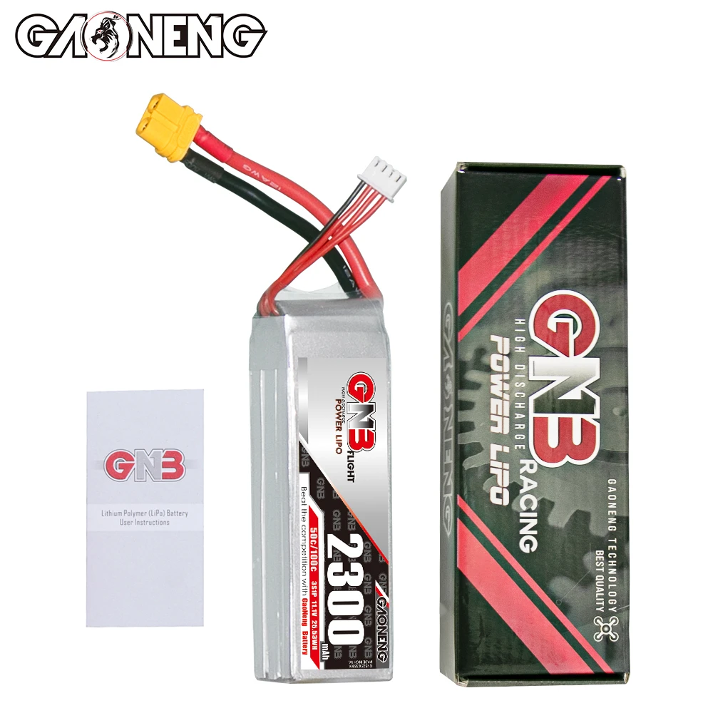 Gaoneng Gnb 2300mah 3s 11.1v 50c 100c Xt60 Air Wing Rc Lipo Battery ...