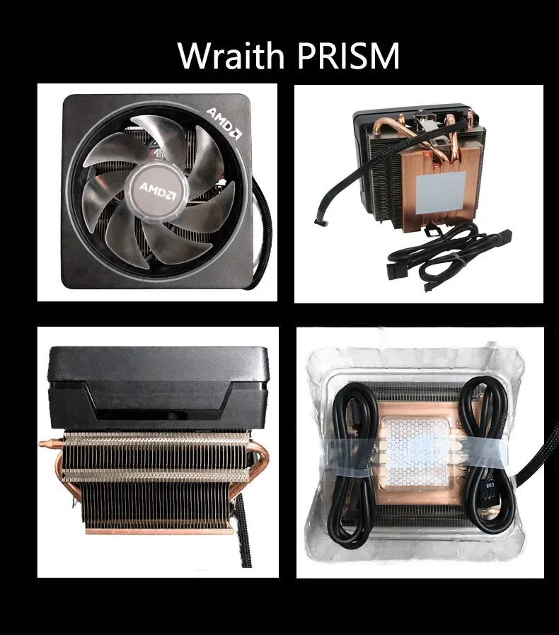 AMD Wraith Prism RGB CPU Fan & Heatsink for FM2/AM4/AM5