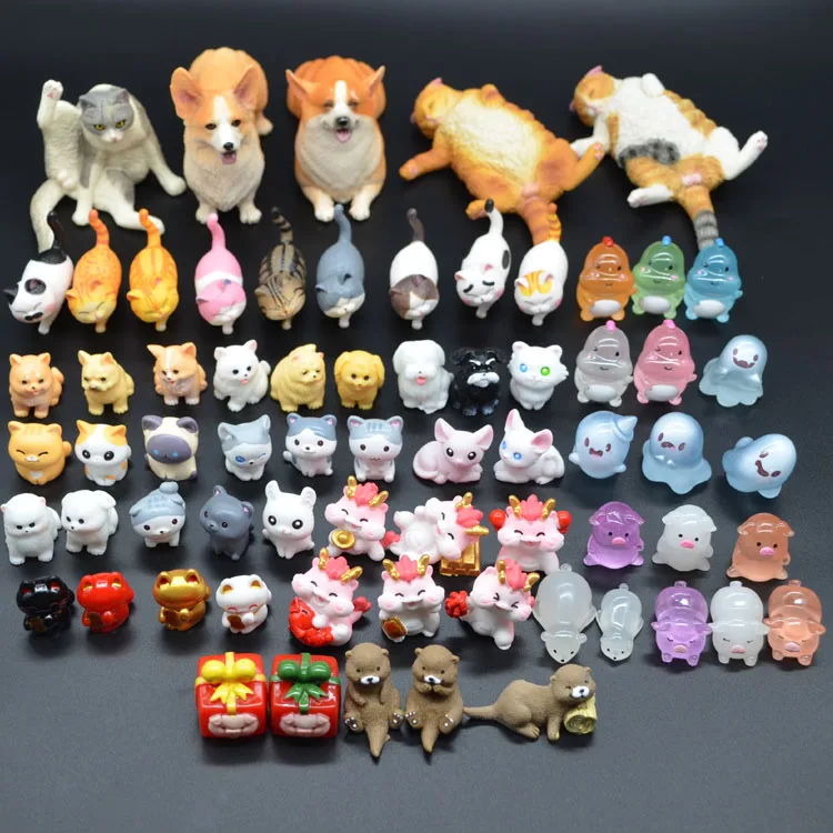Kawaii Cute Kids Toys Dollhouse Tree Bench Decor Fairy Figurines ...