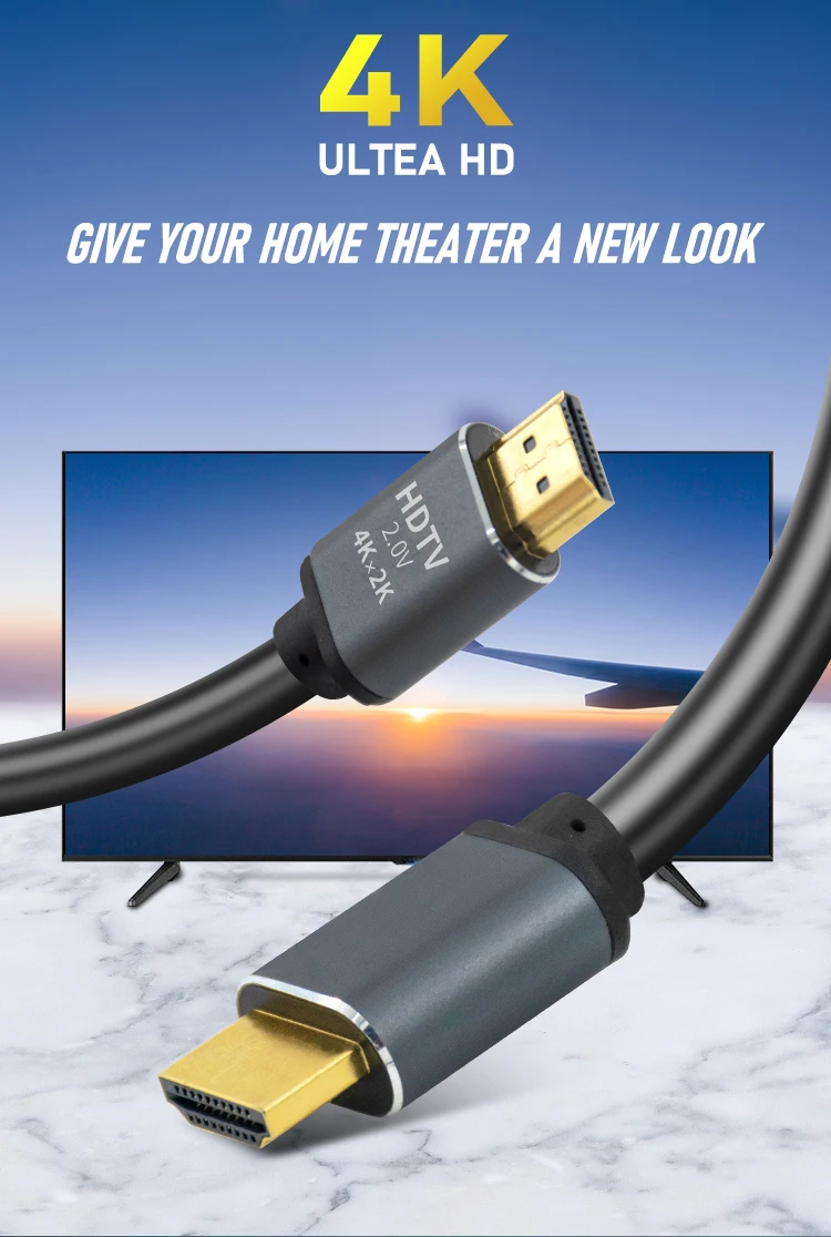 Sipu 4k Hdmi Cable With Pvc Jacket Gold Plated Conductor Foil Shielding ...