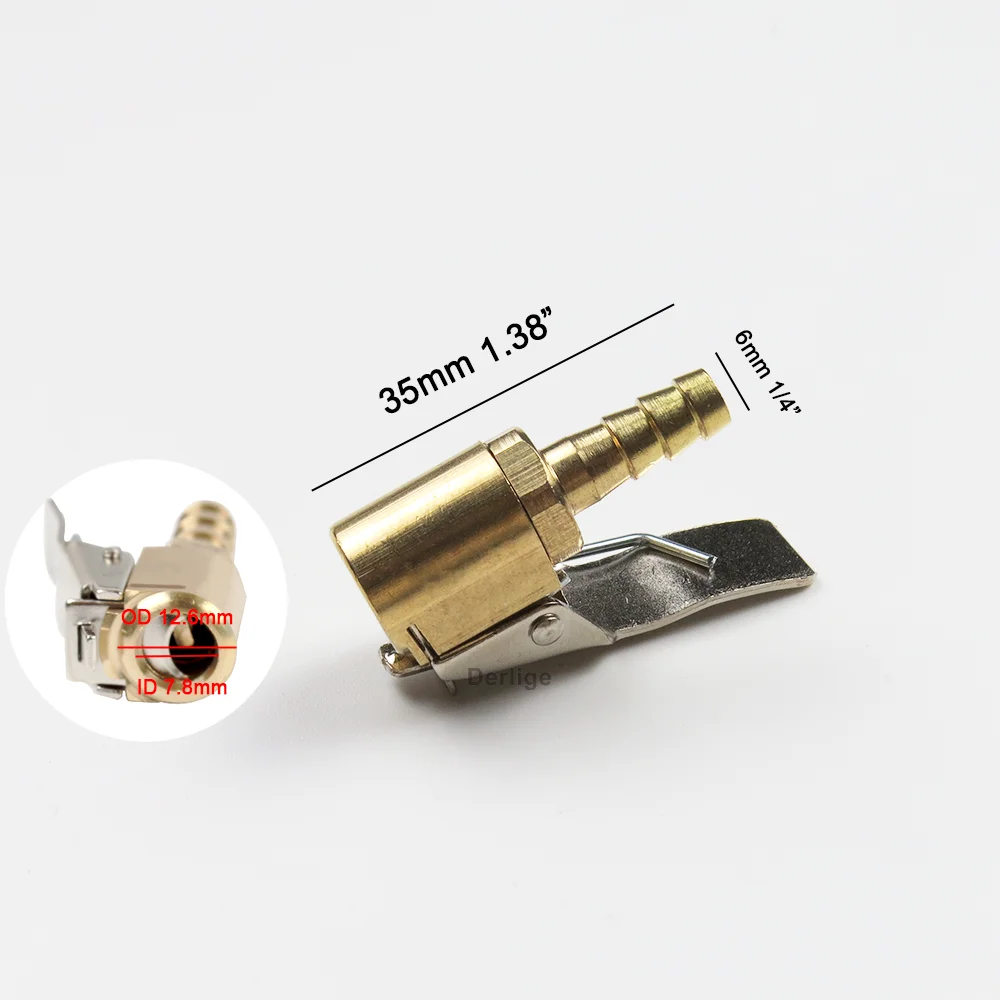 1/4 “ 6mm 8mm Air Chuck Clip Tyre Inflator Gauge Adapter