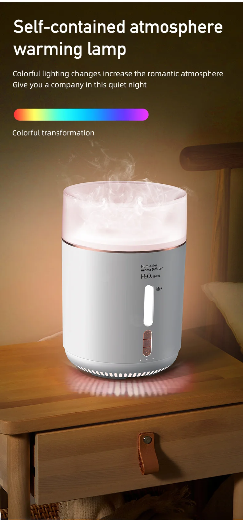 Homefish 2022 New Jellyfish Elf Humidifier H20 Circle Ring Smoke Shape ...