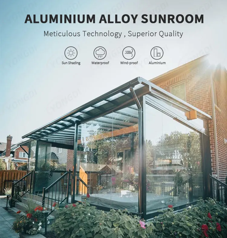 Aluminum Metal Frame Winter Garden Triangle Deck Backyard Casa Sun Room ...