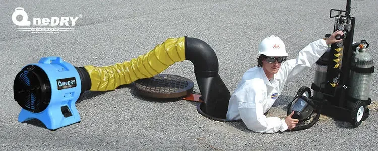 12inch Portable Axial AC Plastic Ventilator Construction Fan Confined ...