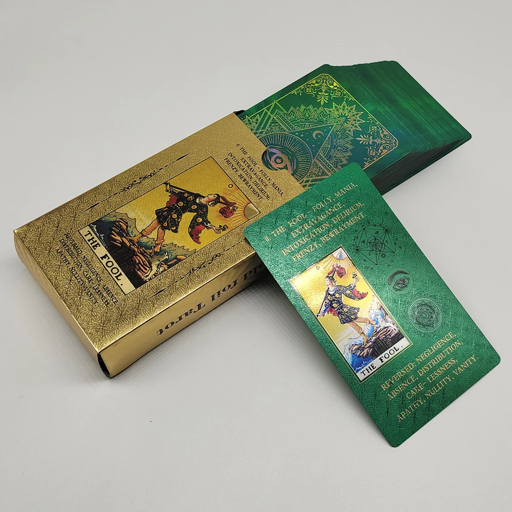 Cost Worthy Luxe Gold Foil Tarot Deck With Nice Plastic Package Board ...