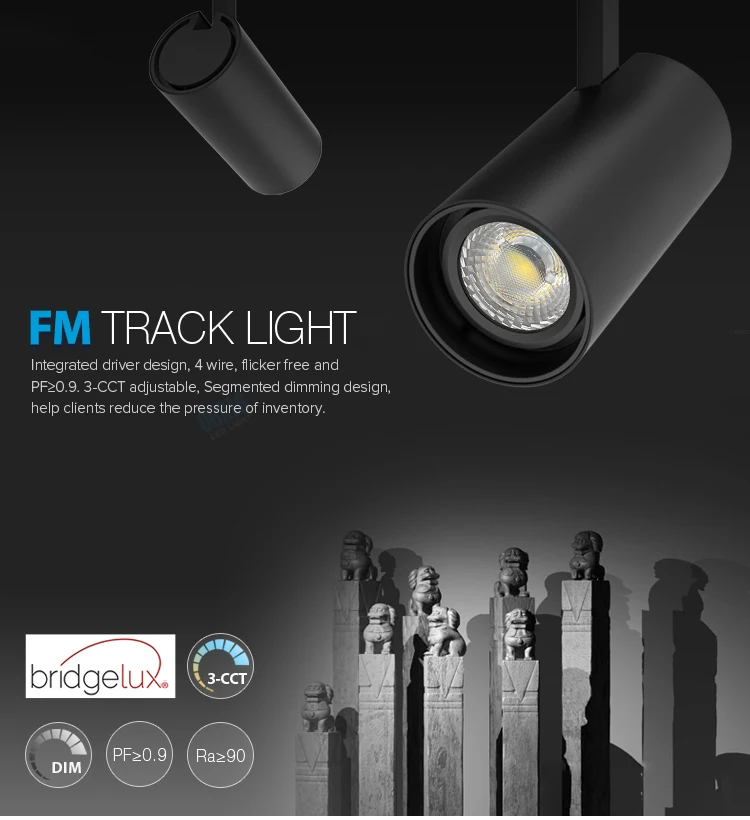 Modern Commercial Track Rail Light - 3CCT LED Efficiency