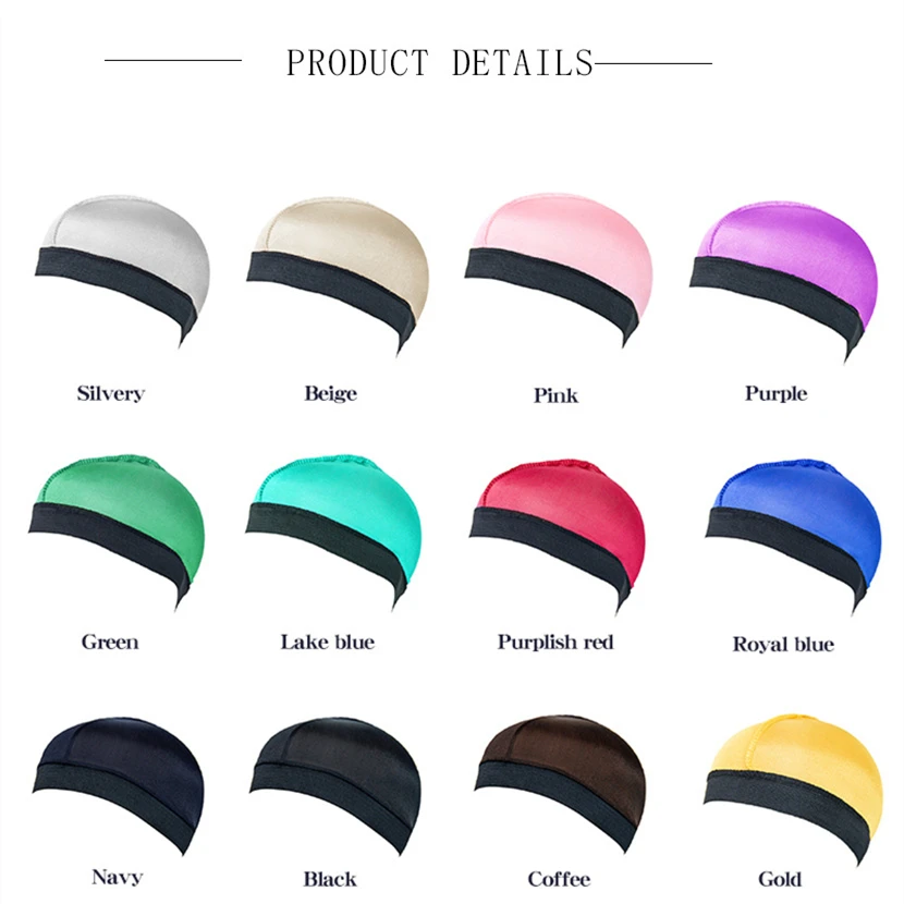 Men's Silk Satin Wave Cap Silky Durag Headwrap Hair Waves Caps - Buy ...