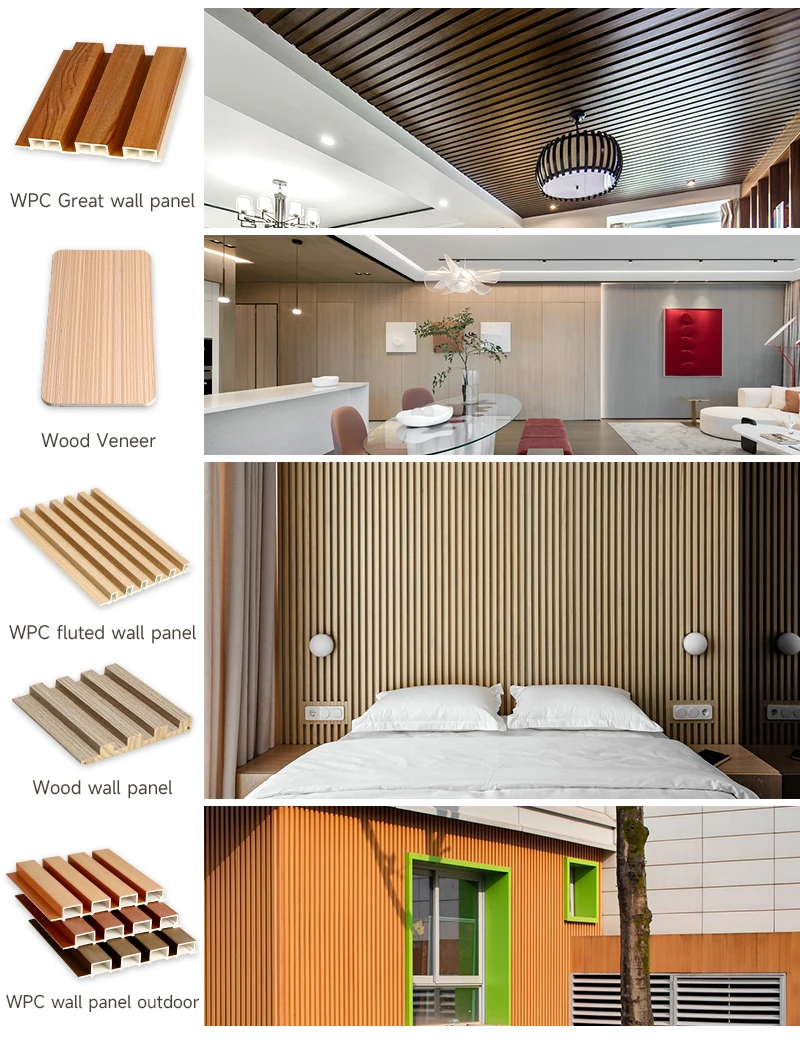 Wpc Fluted Wall Panel Interior Decoration Wpc Wall Cladding Wood ...