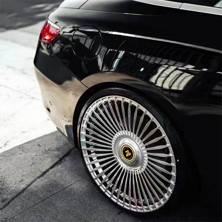 Jiangzao Multi Spoke Black Silver Chrome Wheels for Cars