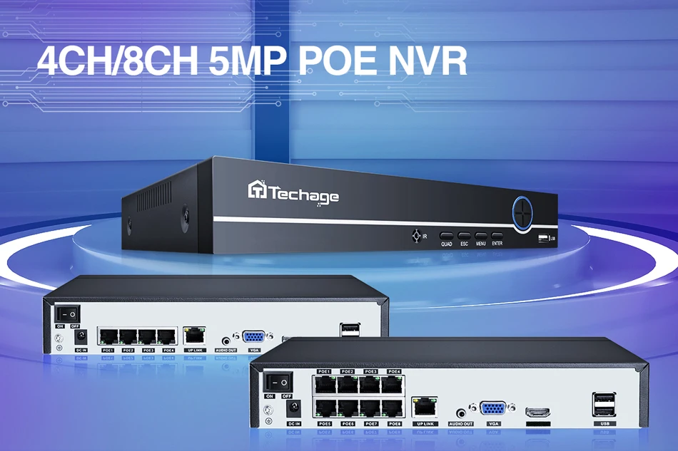 Poe Nvr 4k 4ch Xmeye App 8mp Security Surveillance Network Video ...