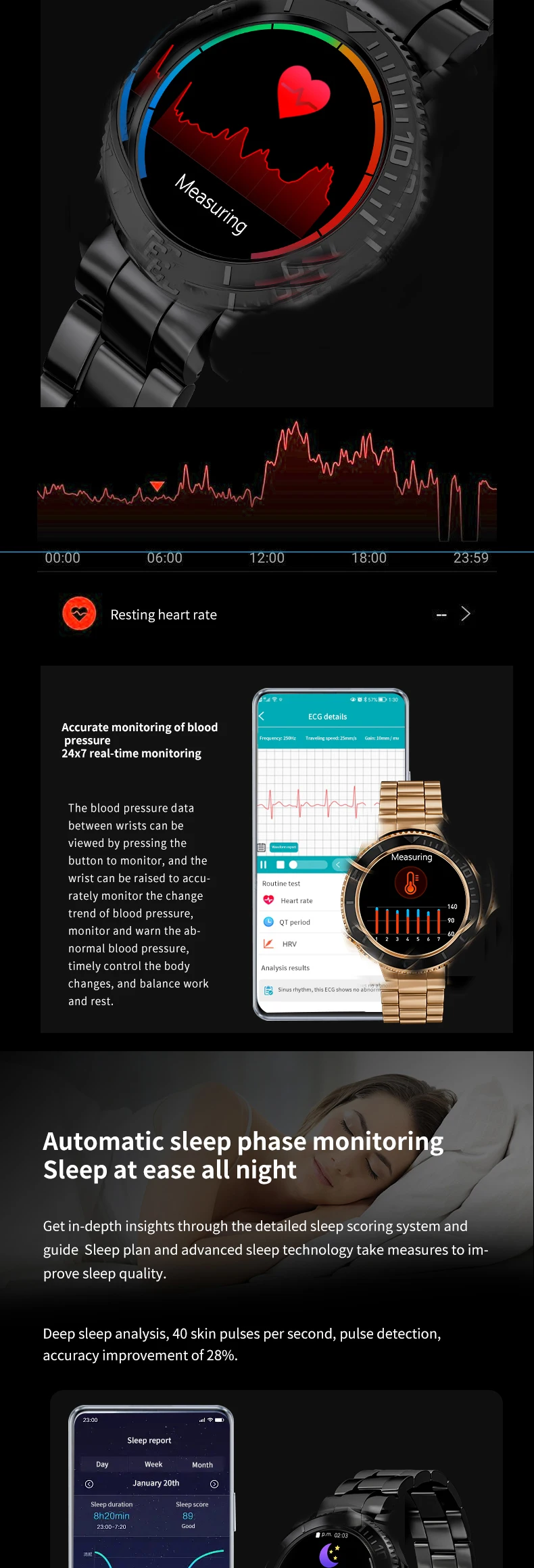 JS9 RLX Smart Watch - High Refresh Rate & Compass Game