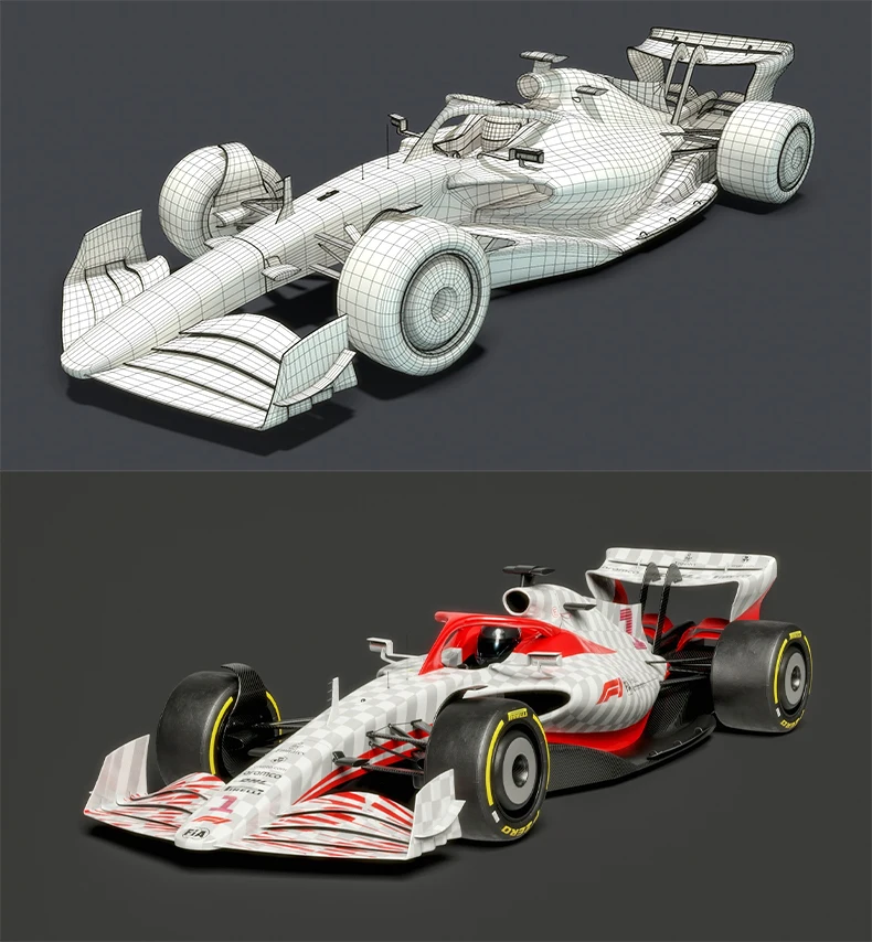 Custom Fiberglass Racing Sculpture Formula One 2022 Formula One Car ...