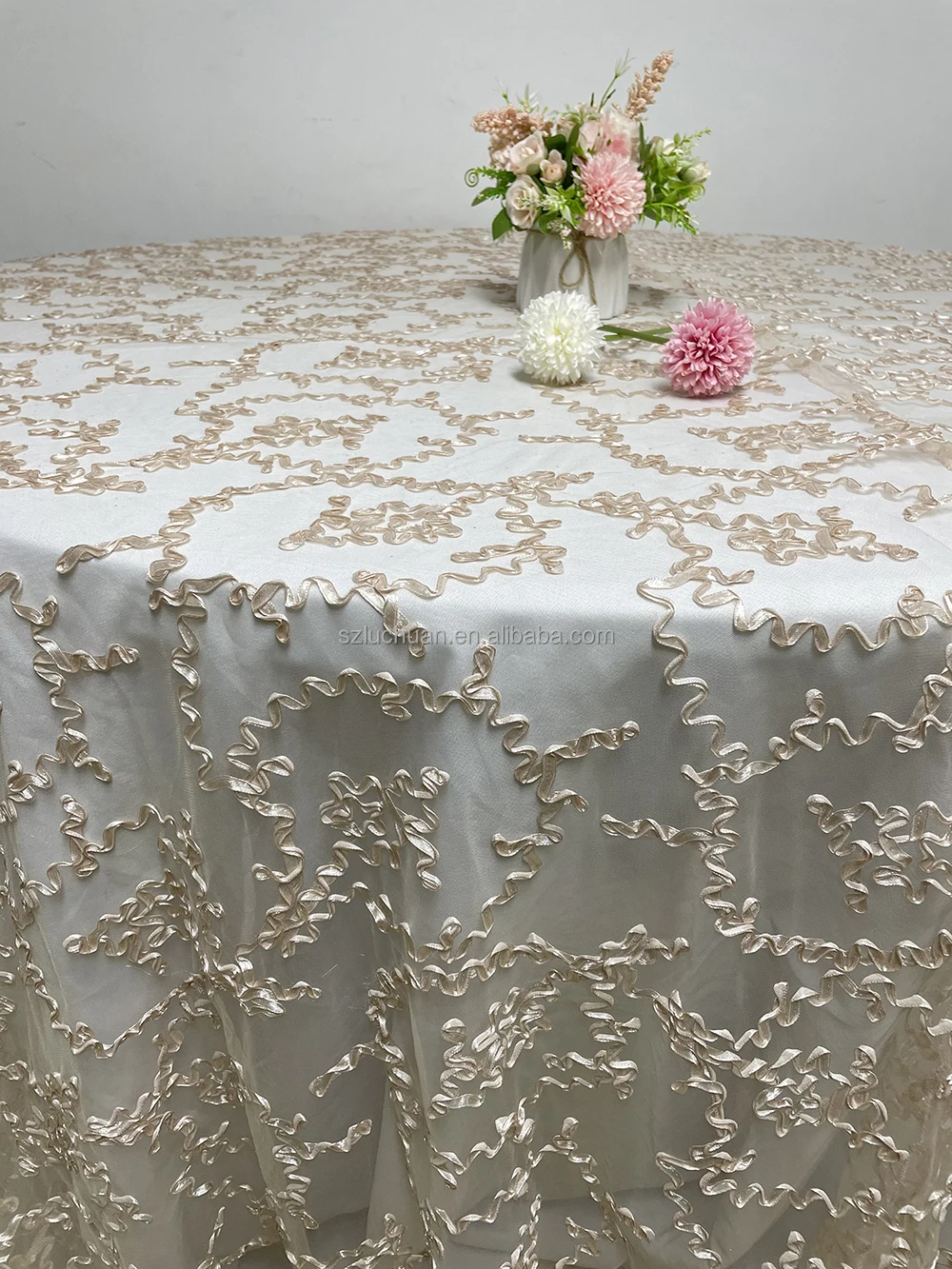 Wedding Decoration Table Covers - Lace Overlay Beauty