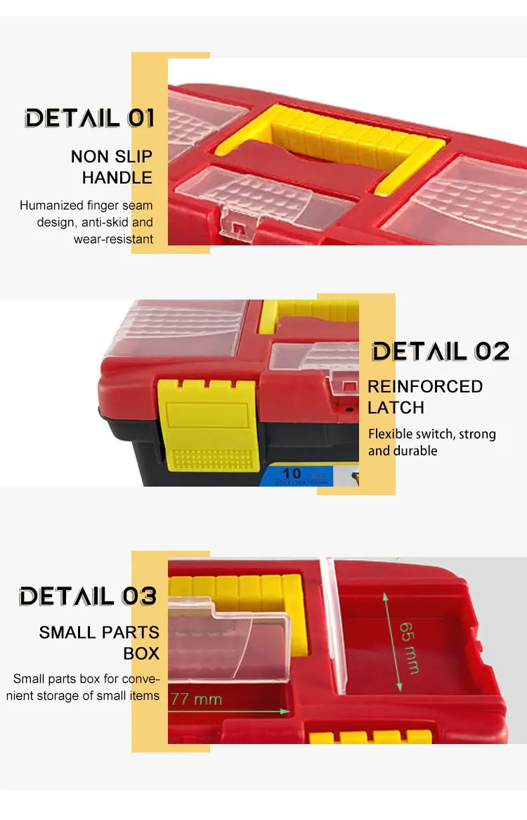 Plastic Tool Box - Durable Storage for Household Tools