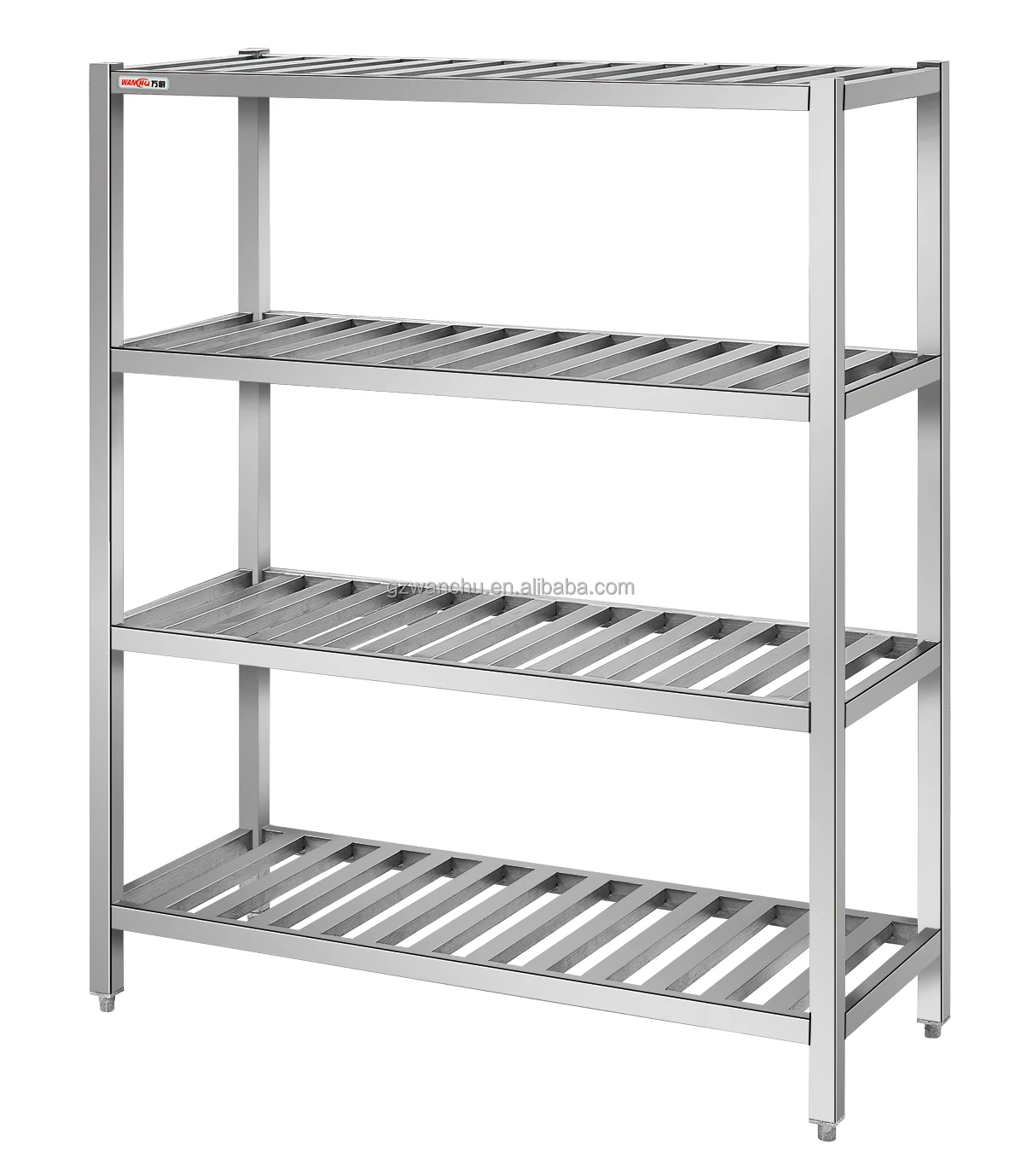 Five Tiers Industrial Stainless Steel Kitchen Rack Shelf