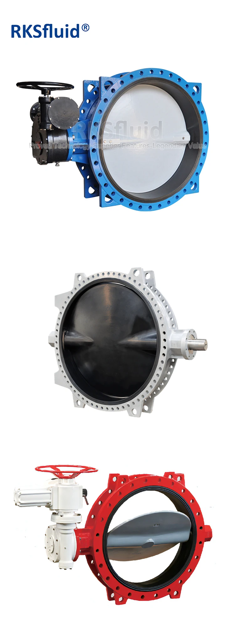 Din3302 Epoxy Coated Ductile Iron Resilient Seat Double Flange ...