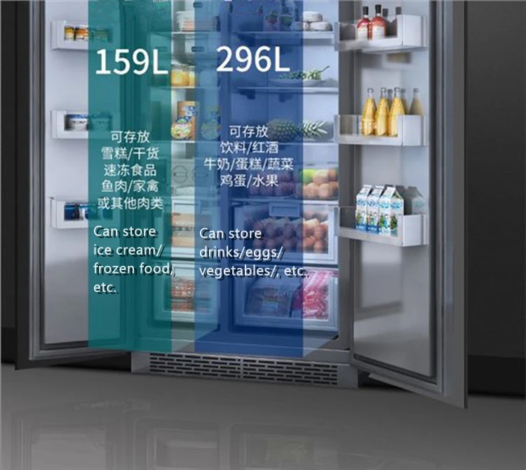 Low Price COMPRESSOR Double Door Fridge Side-by-side Refrigerators Hous ...
