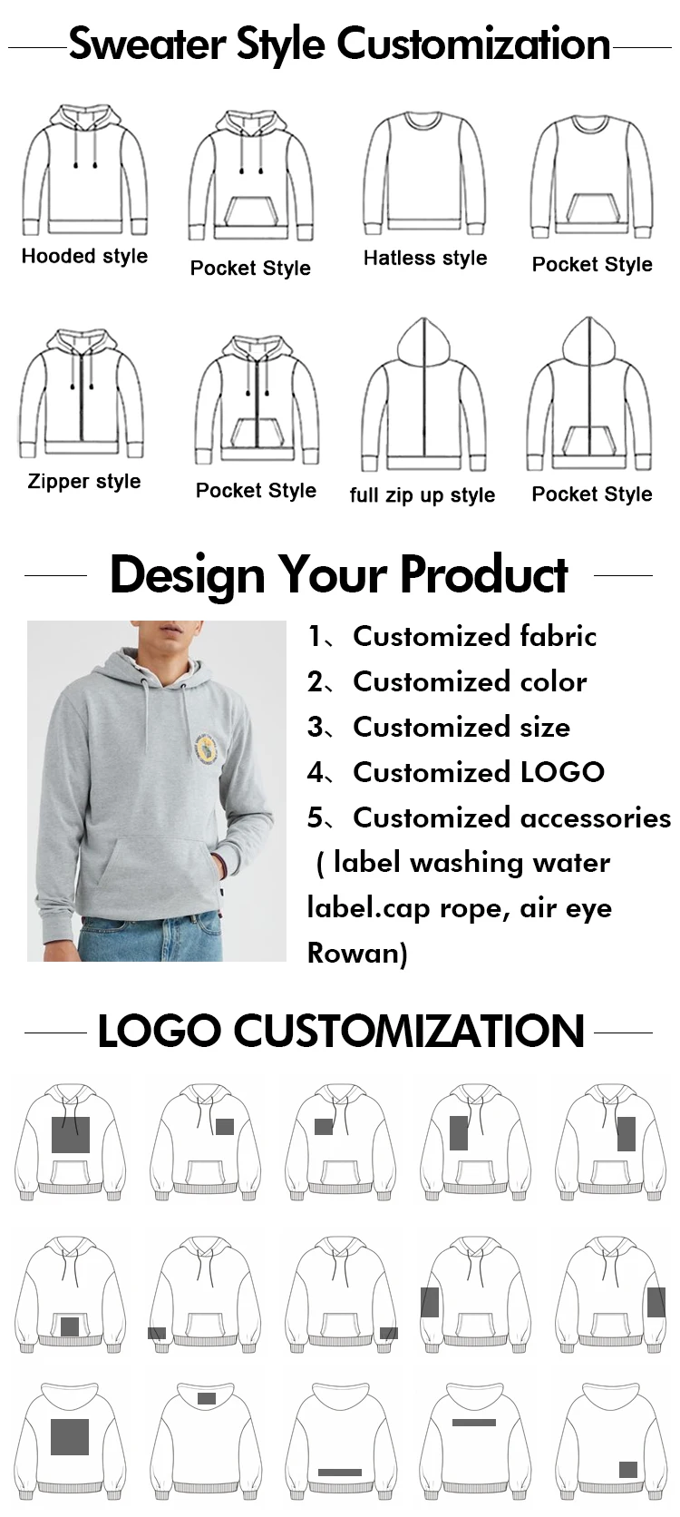 Custom Logo Puff Print 100% Cotton 500gsm Letter Fleece Heavyweight ...