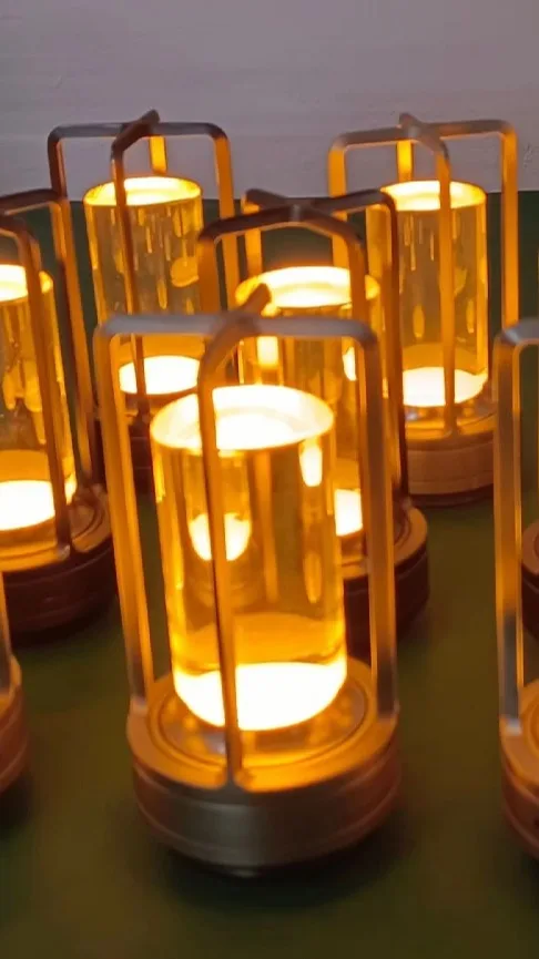 Nordic Led Bar Table Lamp Usb Rechargeable Wireless Touch Retro Desktop ...