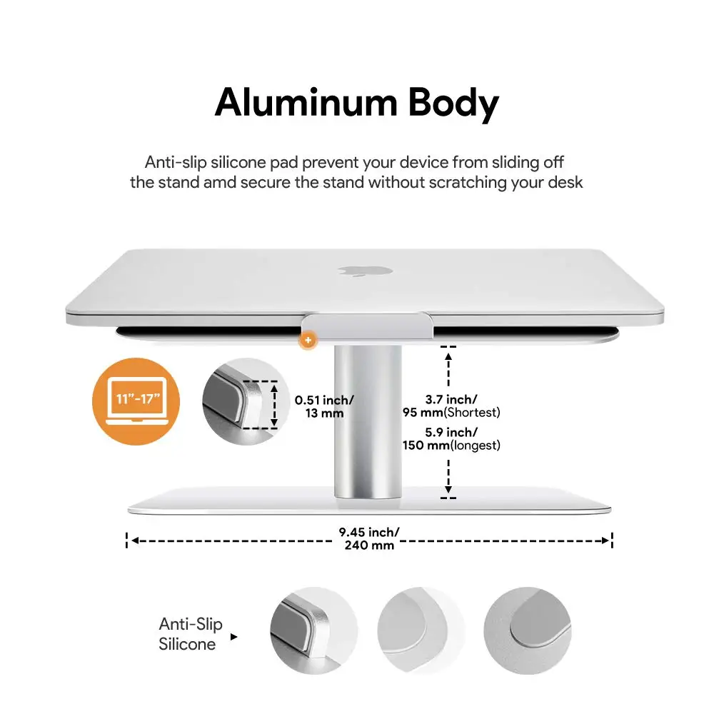 360 Degree Rotating Aluminum Adjustable Laptop Stand