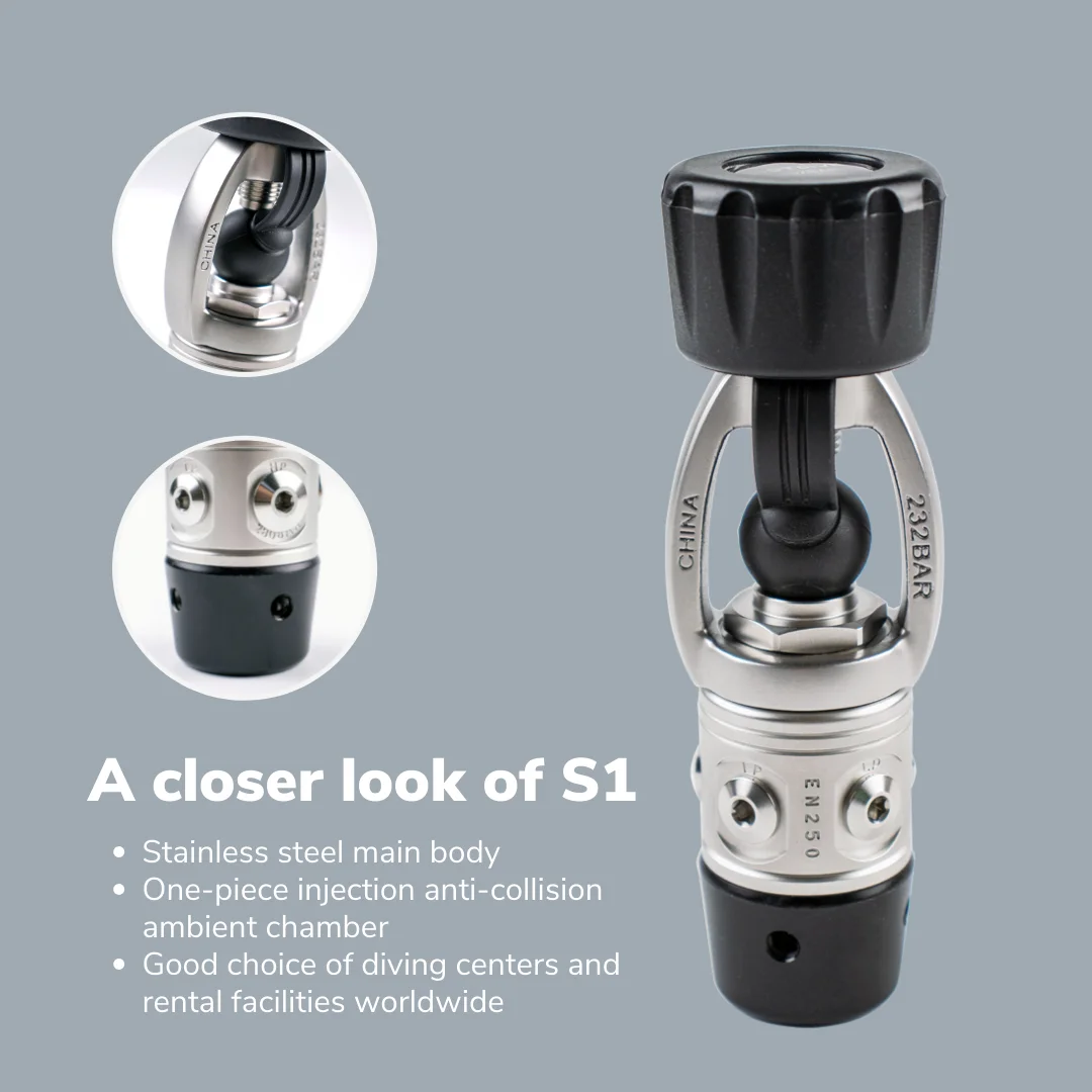 Hotdive Classic Downstream Piston Type Scuba Regulator Set