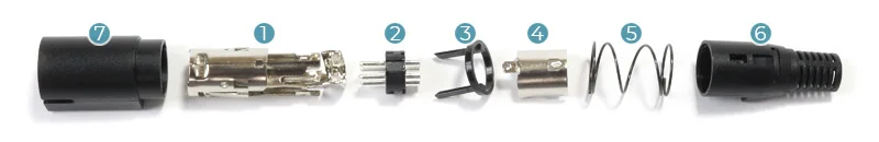 DIY Assembly Type 4 Pin Power DIN R7B Male Connector