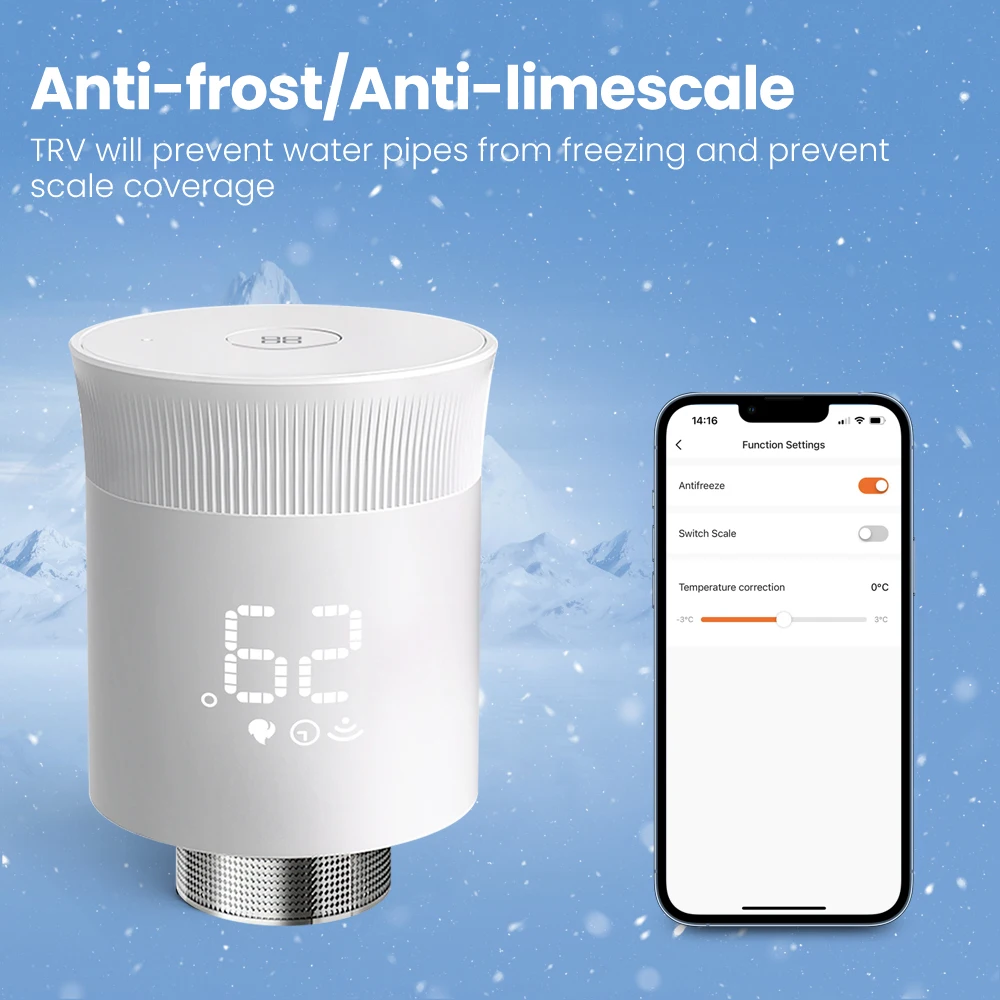 Avatto ZigBee Tuya RF433 Smart TRV Thermostat Floor Heating Temperature ...