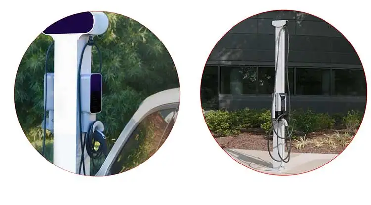 L2 Ev Charger Universal Pedestal 59'' 72'' 96'' Charging Station Pillar ...