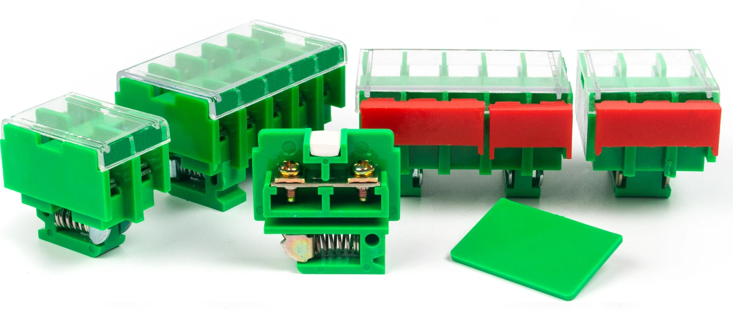 4sqmm 32a 660v Combination Guide Rail Terminal Termin Block 1/2/3/5-way ...