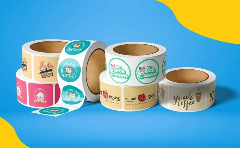 Custom Clear Logo Printed Milk Tea Plastic Drinks Cup Stickers