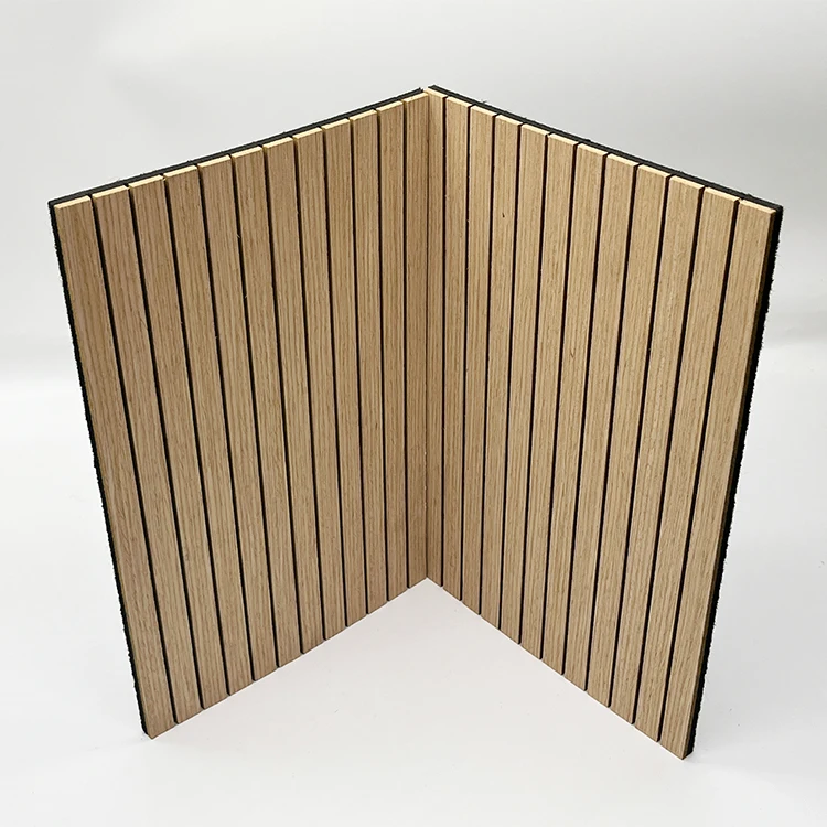 Light Curved Oak Acoustic Wood Slat Wall Panels for Studios