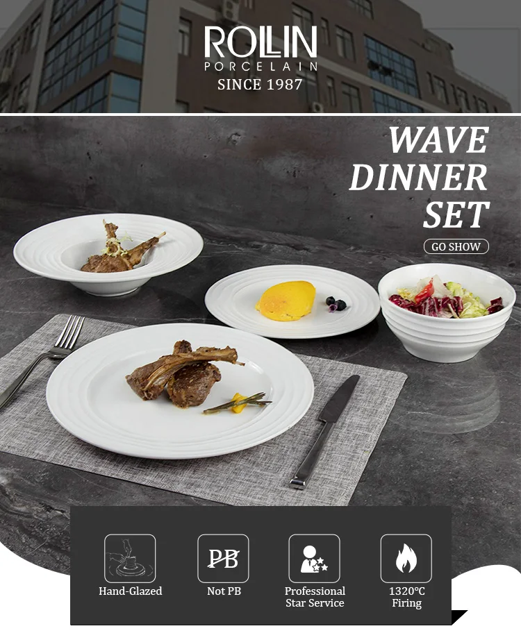 Buffet Plate Catering Buffet Sets Plates Tableware Set White Catering ...