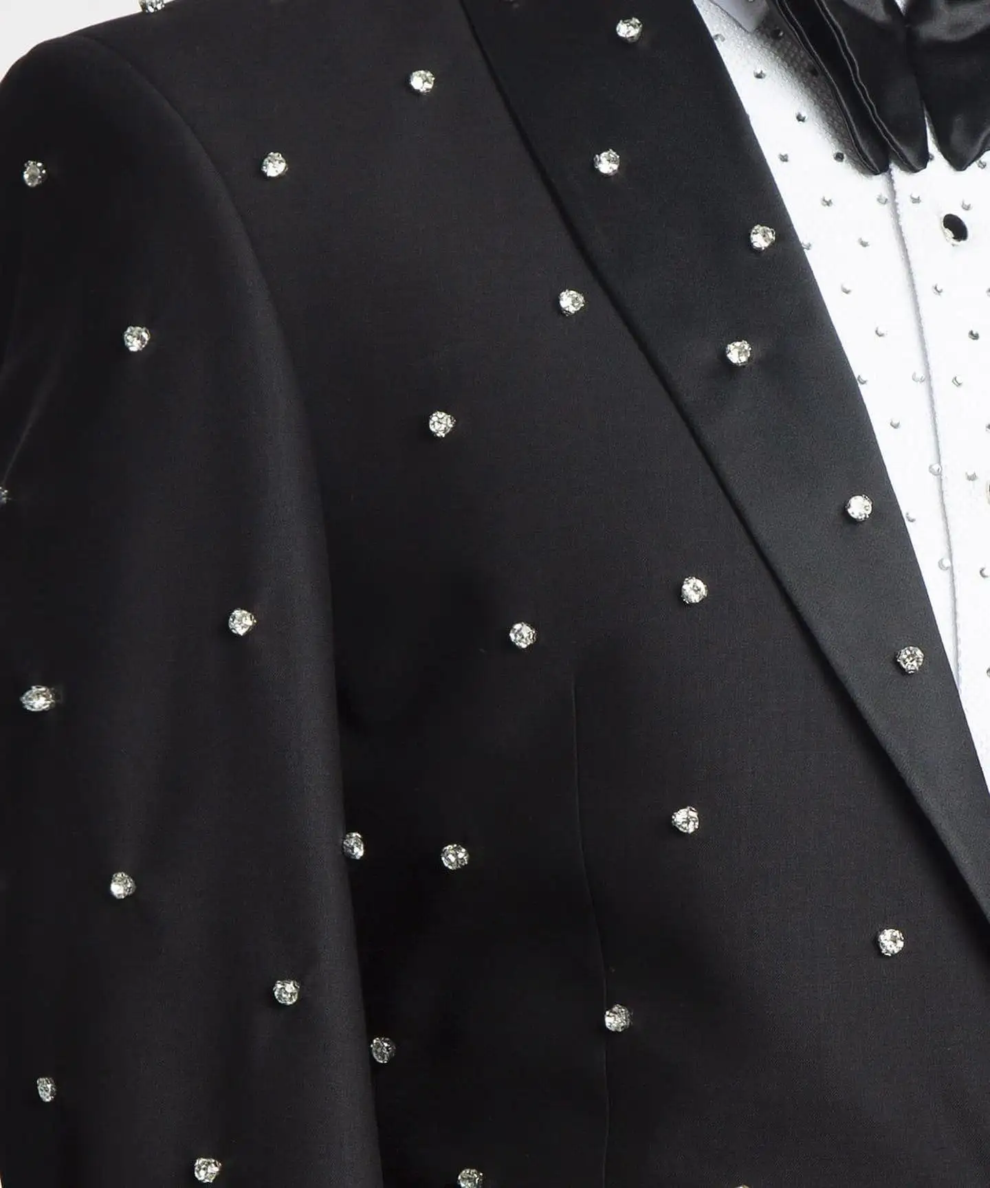 Handsome Shiny Black Diamond Men Suit Wedding Suits for Men Shawl ...