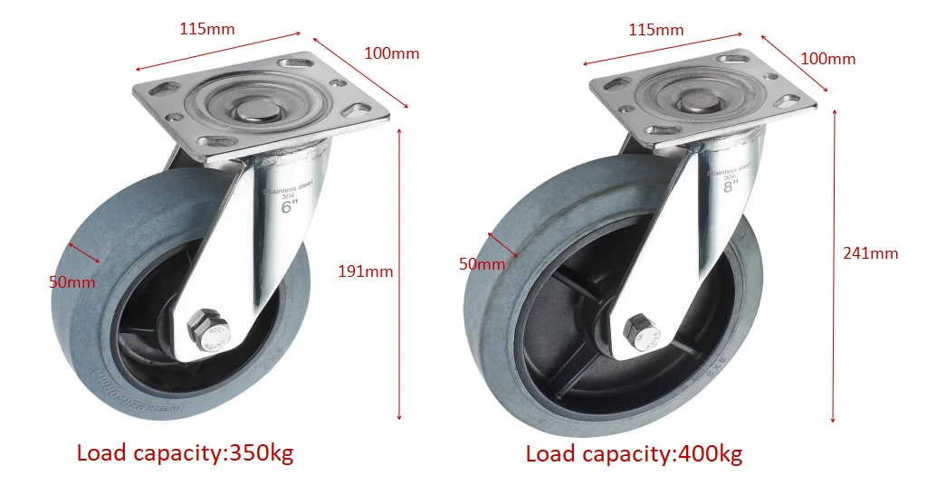 Stainless Steel Conductive Caster Wheels - Durable & Versatile