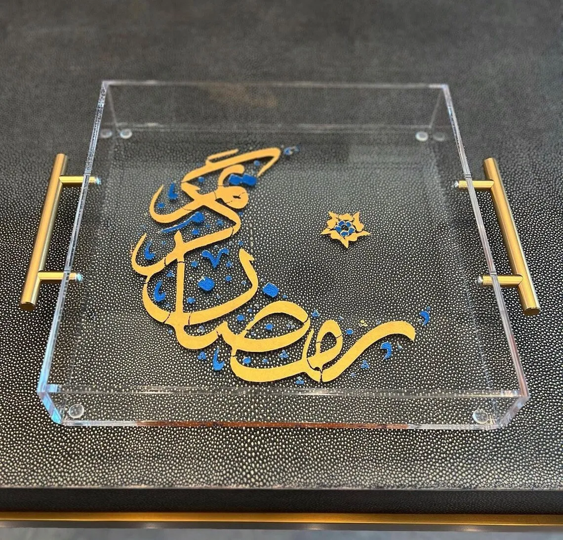 Wholesale Letters Serving Clear Lucite Trays Arabic Acrylic Tray with ...