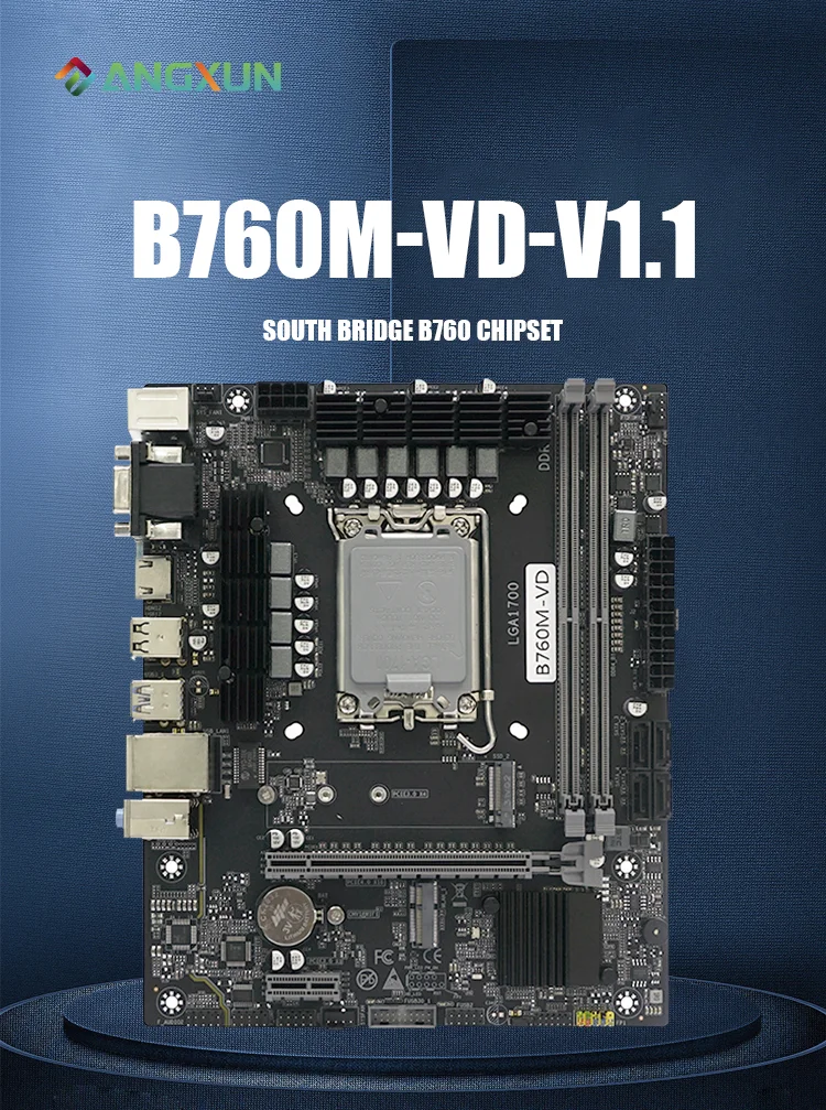 High Performance B760 PC Mainboard Dual Channel DDR4 Core I9 I7 I5 I3 ...