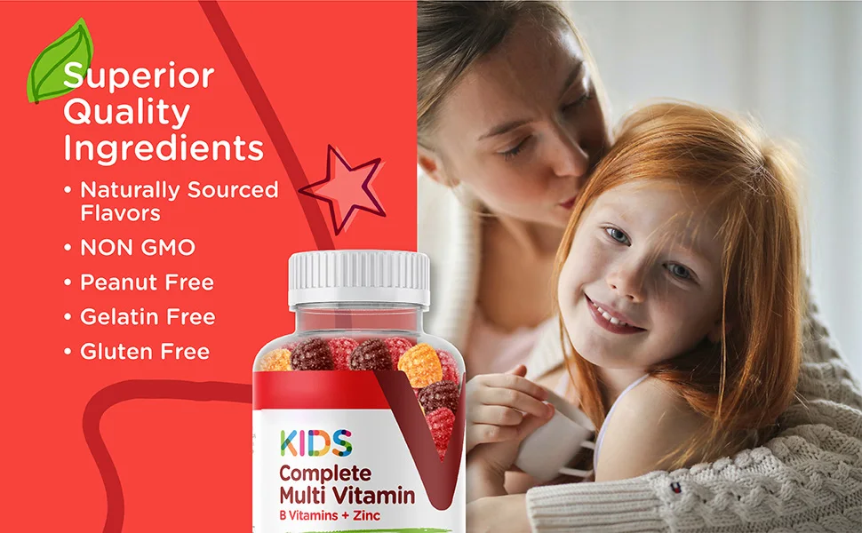 Halal Sugar Free Gummies Multivitamin Gummy For Kids Vitamin C D3 Zinc ...