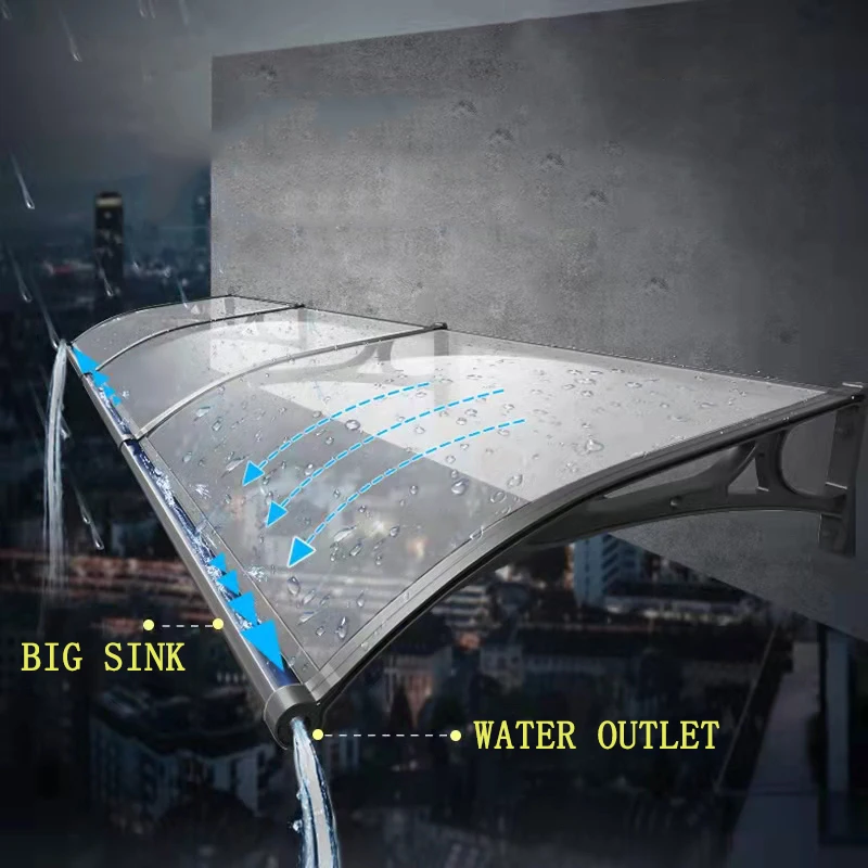 Outdoor Diy Sink Transparent Polycarbonate Rain Canopies Awning for ...
