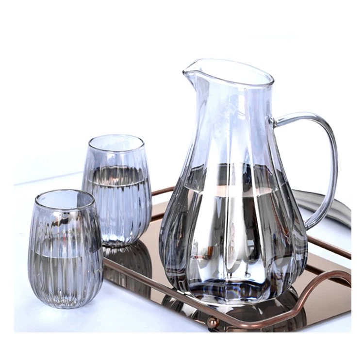 Hot Selling Carafe Set 1gallon Jug Double Wall Water Glass Pitcher With ...