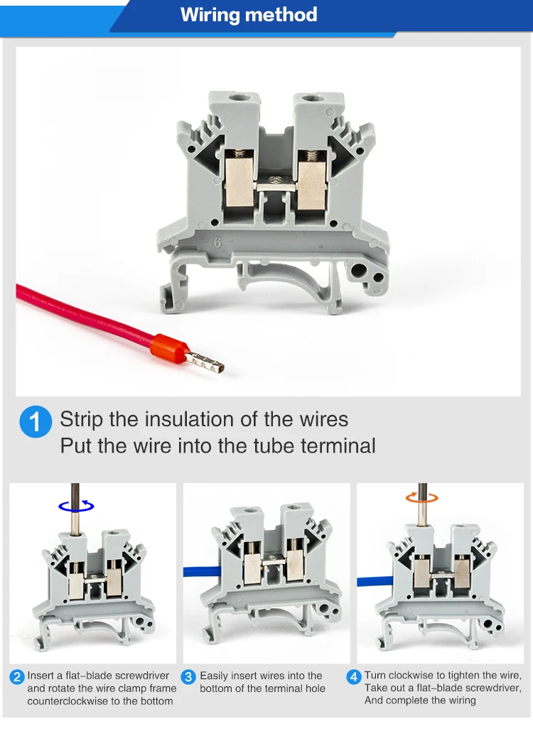 JUK6N DIN Rail Terminal Block 0.2-6mm2| Alibaba.com